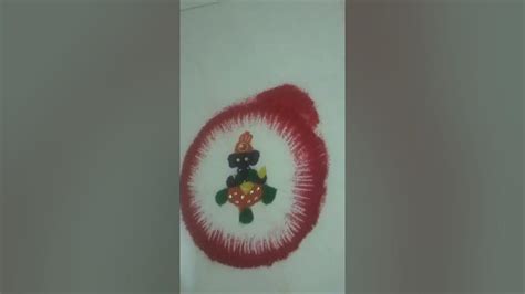 गणपती बाप्पा ची रांगोळी आजची स्पेशल रांगोळी बाप्पा वेलकम रांगोळी Short Ytshort Viral