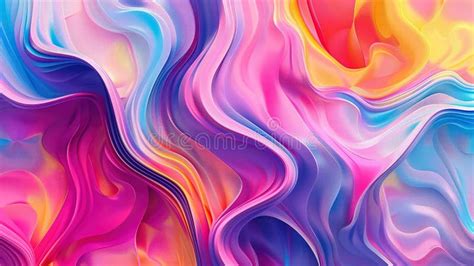 Liquid Swirl Vibrant Abstract Design In Multiple Colors The Smooth Transitions And Fluid Wavy