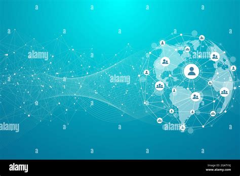 Global Network Connection Concept Big Data Visualization Social