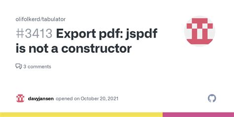 Export Pdf Jspdf Is Not A Constructor Issue 3413 Olifolkerd