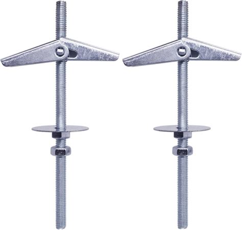 Pack Of 2 Pcs Wing Spring Toggle M6 Plasterboard Ceiling Spring Toggle Anchor Threaded Rods