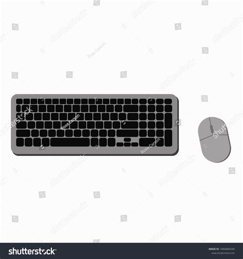 Computer Keyboard Mouse Vector Illustration เวกเตอร์สต็อก ปลอดค่า