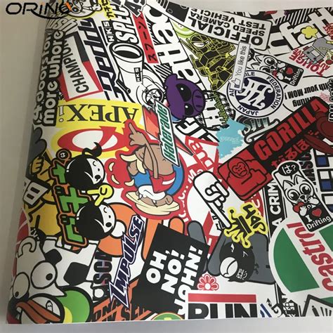Graffiti Sticker Bomb Vinyl Car Wrap Skull Stickerbomb Sheets Pvc Jdm