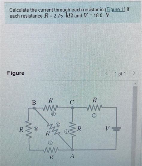 Solved Calculate The Current Through Each Resistor In Chegg