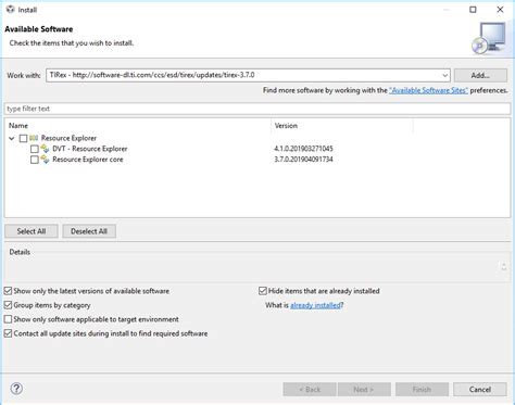 CCS CODECOMPOSER TIREX Connection Rejected Code Composer Studio