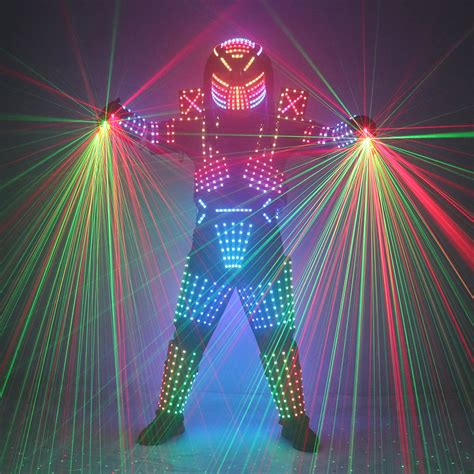 Full Color Led Robot Suit Stage Dance Costume Led Lights Luminous