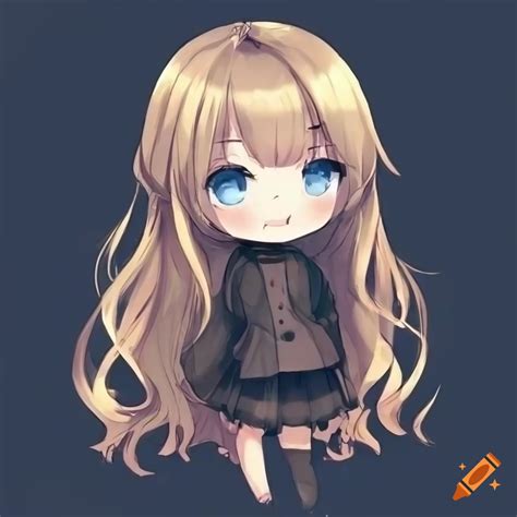 Anime Girl With Dirty Blonde Hair And Blue Eyes