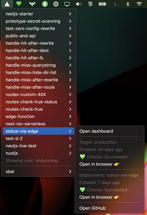 Github Andymckayvercel Status Bar