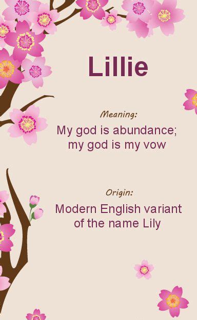 Lillie Name Meaning Names With Meaning Names Meaning Of Your Name