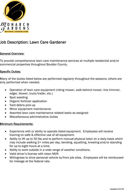 Gardener Job Description Fasci Garden