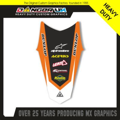 Ktm 125 250 300 450 500 Exc Sx Sxf Rear Mudguard Fender Graphics Decals