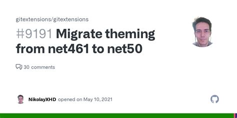 Migrate Theming From Net461 To Net50 · Issue 9191 · Gitextensions