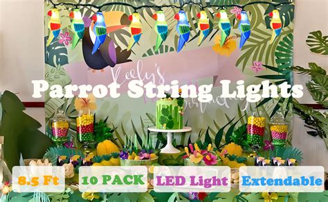 Pallerina 85ft Led Parrot String Lights With 10 Multicolor