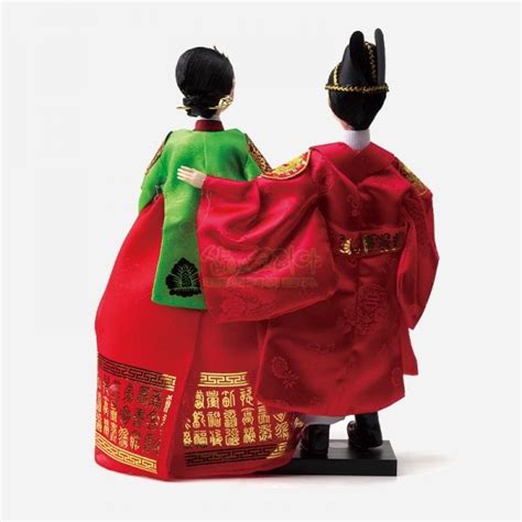 샵오브코리아 한복인형 왕과왕비 전통의상을 입은 왕과 왕비