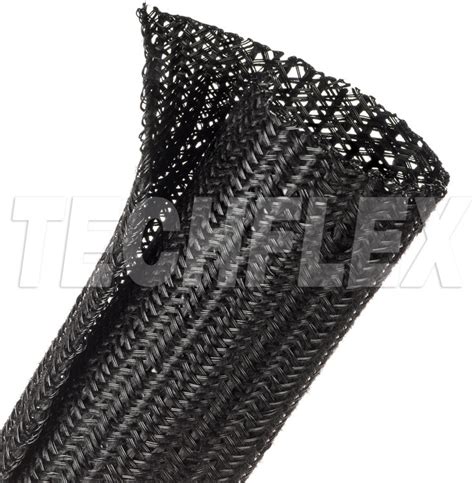 Techflex F6F2 00 2 Inch Flexo F6 Flame Retardant Self Wrapping Split Braided Sleeving Black