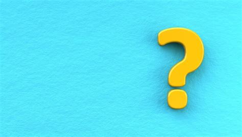 Premium Photo Faq Concept Yellow 3d Question Mark On Blue Wall Background