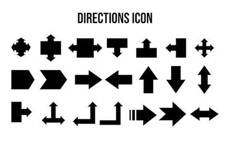 방향 아이콘 프리미엄 벡터