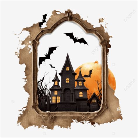 할로윈 성 빈티지 테두리 할로윈 핼러윈 빈티지 Png 일러스트 및 이미지 에 대한 무료 다운로드 Pngtree