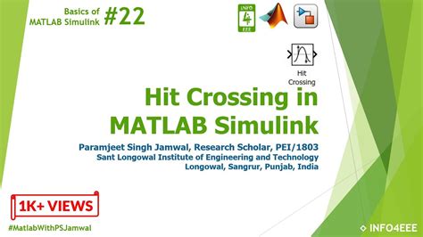 Hit Crossing In Matlab Simulink As Zero Crossing Detector 22 Youtube