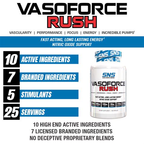 Vasoforce Rush Fast Acting Long Lasting Energy And Massive Pumps