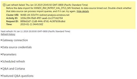Scheduled Refresh Issue Microsoft Fabric Community