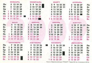 Pocket Calendar MiG 29 Russia Airplanes Col RUS 2009 Air 008