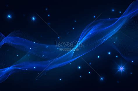 물결 모양의 선으로 추상적 인 푸른 후광 배경