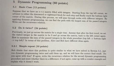 Solved 5 Dynamic Programming 60 Points 51 Basic Case 12