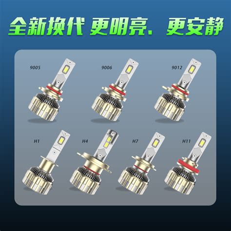 Led汽车前大灯高亮大功率65w大灯高聚光h4远近一体白光汽车前照灯 阿里巴巴