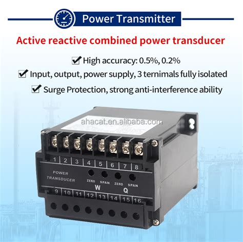 3 Phase Active Reactive Power Transmitter With 4 20ma And 0 10v Output High Quality 3 Phase