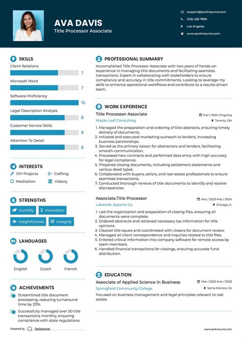 10 Title Processor Resume Samples And Templates For 2025