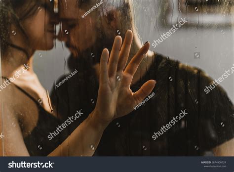 Sex Behind Glass Male Female Hand Stock Photo 1674900124 Shutterstock