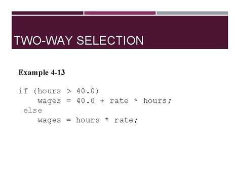Control Structure Chapter 3 Control Structures Oneway Selection