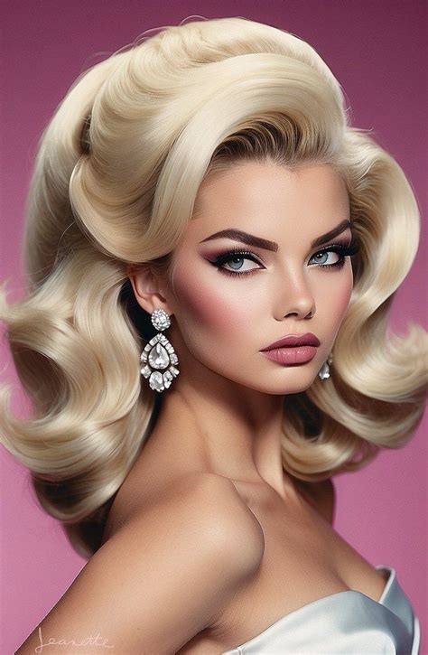 Merry Christmas From Jeanettes House Of Beauty Bouffant Hair Beautiful Blonde Hair Formal
