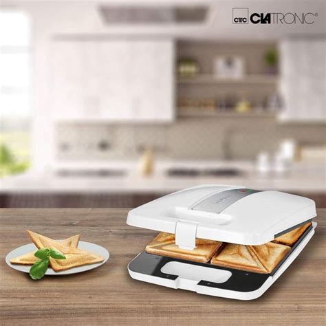 Elektrisch Tosti Ijzer Met 4 Sneetjes Driehoekige Tosti Platen