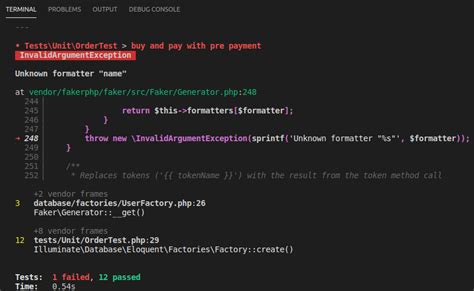 Laravel Test M Glicher Fehler Unknown Formatter Name Seotheater De