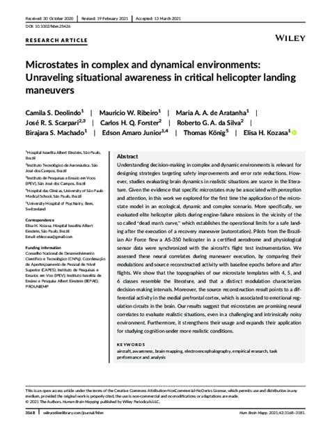 Pdf Microstates In Complex And Dynamical Environments Unraveling Situational Awareness In