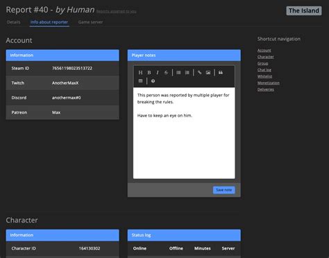 Reports Gameserverapp Docs