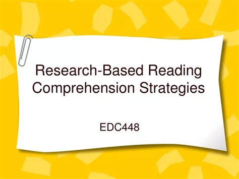 Ppt Research Based Reading Comprehension Strategies Powerpoint Presentation Id 6775030