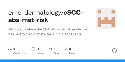 GitHub Emc Dermatology CSCC Abs Met Risk Rshiny App Where The EMC