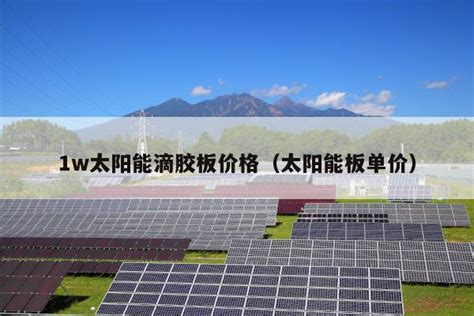 1w太阳能滴胶板价格（太阳能板单价） 太阳能光伏板