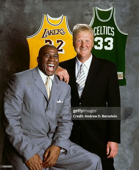 Magic Johnson Of The Los Angeles Lakers And Larry Bird Of The Boston News Photo Getty Images