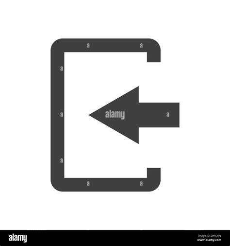 The Exit Icon Logout And Output Outlet Out Symbol Flat Vector Illustration Stock Vector