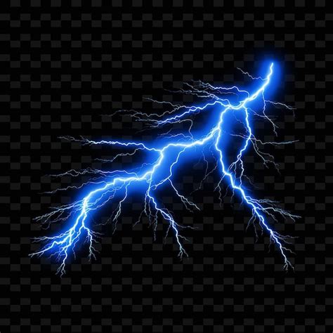 Premium Psd Neon Lines Lightning Electric Blue Zigzag Neon Lines Rainclouds Zigzag Y2k Shapes