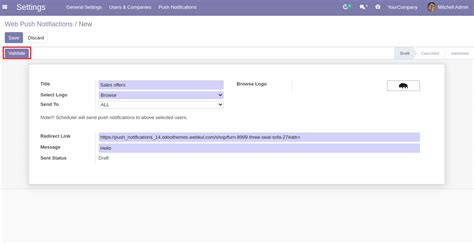 Odoo Web Push Notifications Web Push Notifications