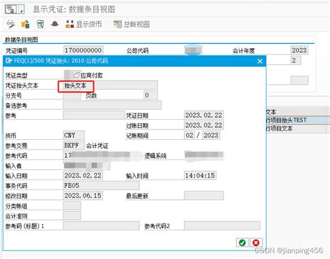 Sap Fb03的凭证修改抬头和行项目凭证sap Fb03行项目文本为空的替代成抬头文本的值 Csdn博客