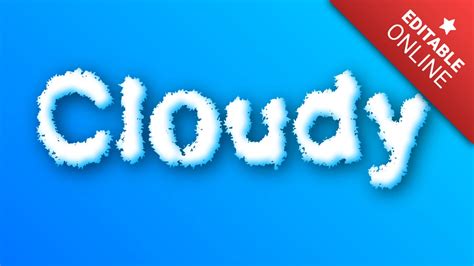 Cloud 3D Text Text Effect Generator