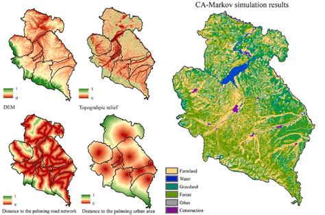 Ca Markov Simulation Results And Prediction Of Land Use Maps On The