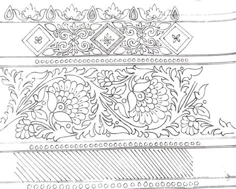 Pin By Prithivya On Emb Pattern Indian Flower Drawing Design Border