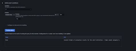 Invalid Format Of Evaluation Results For The Alert Definition · Issue 48400 · Grafanagrafana